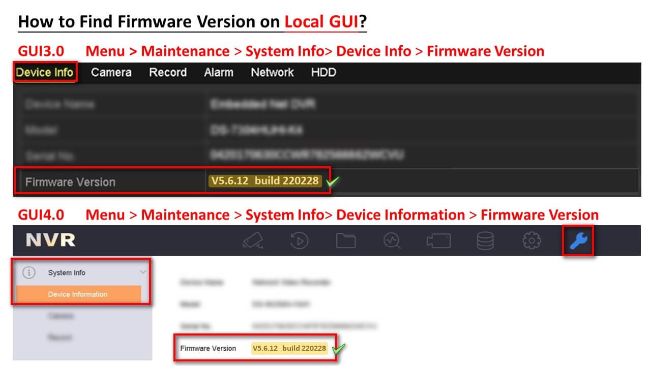 How to Find Device Firmware Version - FAQ - Hikvision