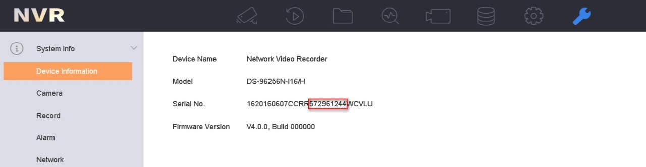 How to Check Device Serial Number - FAQ - Hikvision